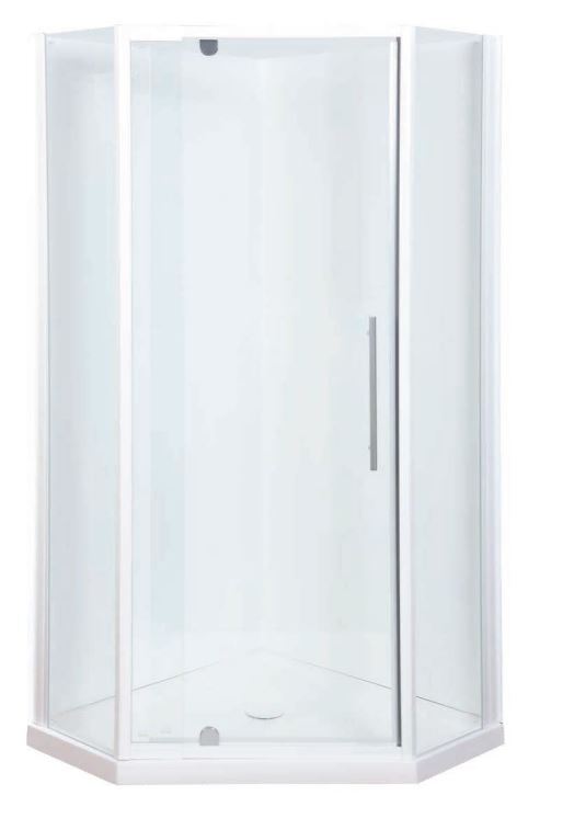 Marbletrend Corner 900 900 Shower Screen Complete Door And Return Panel