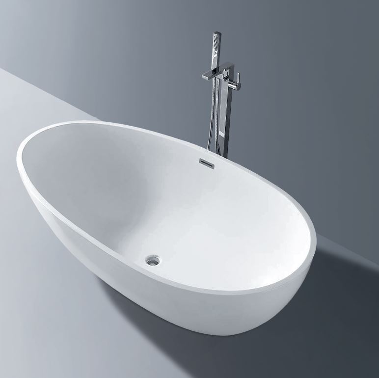 Stone Solid Surface Bath Tub Free Standing Large Avocado Design 1780 ...